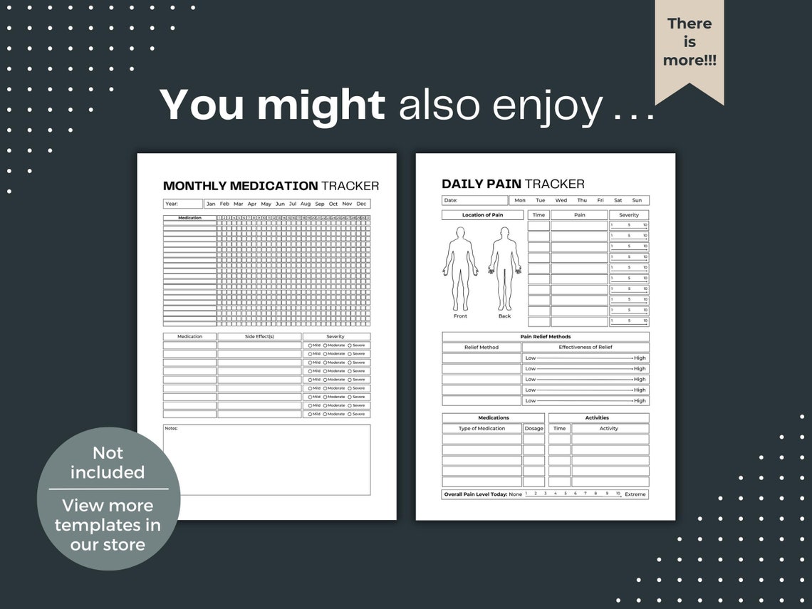 Printable Daily Symptom Tracker Fillable PDF Chronic Illness - Etsy