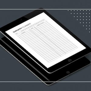 Surgery Planner Printable: Procedure Tracker, Medical Binder (fillable ...