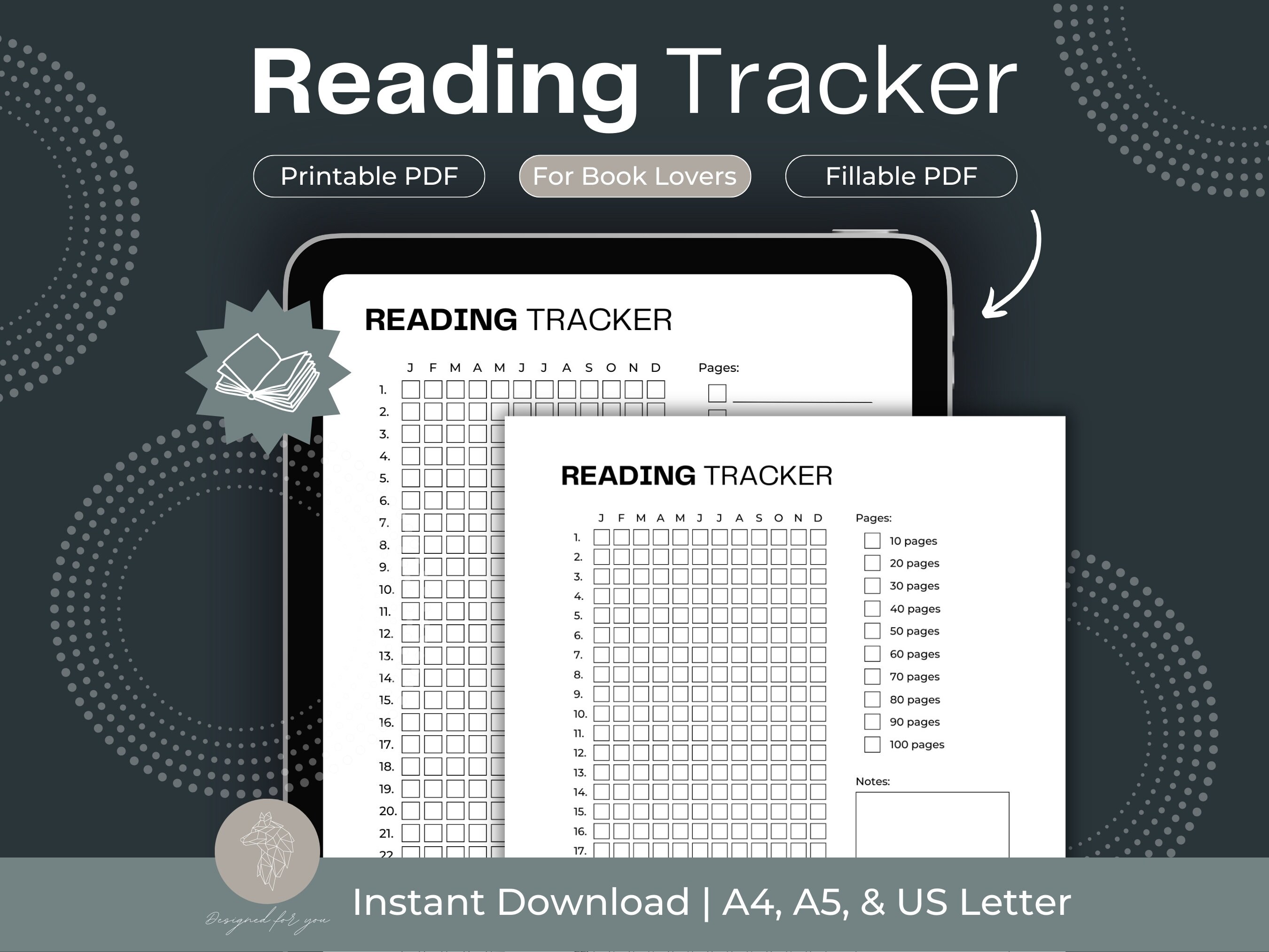 Reading Tracker Printable, Reading Planner Insert, Book Reading Planner ...