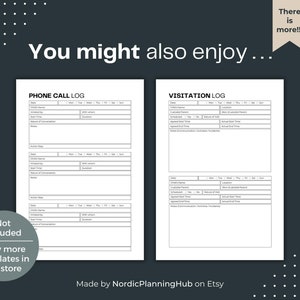 Supervised Visitation Log Printable Child Custody Planner Fillable PDF ...