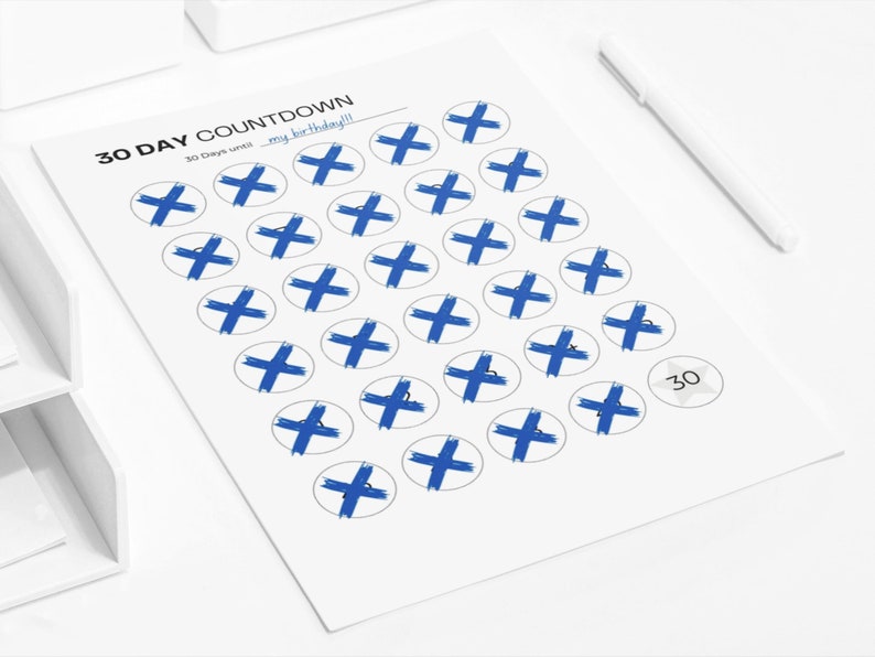 Countdown Printable Tracker 100 60 30 Day Countdown to Retirement ...