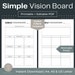 Simple Vision Board Printable Vision Board Fillable PDF Vision Board ...