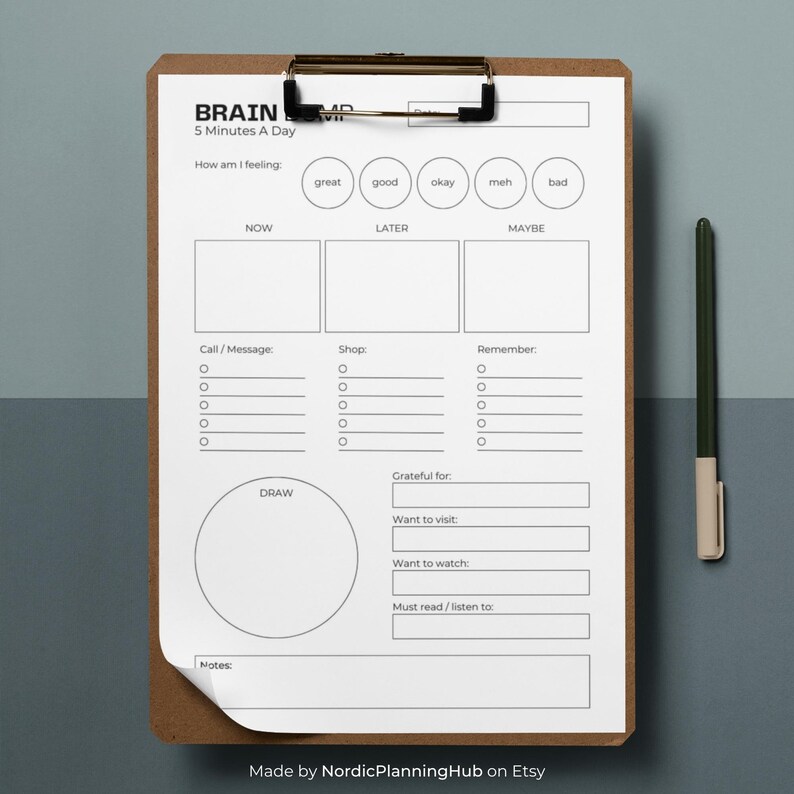 Brain Dump Printable ADHD Brain Dump to Do List Printable - Etsy