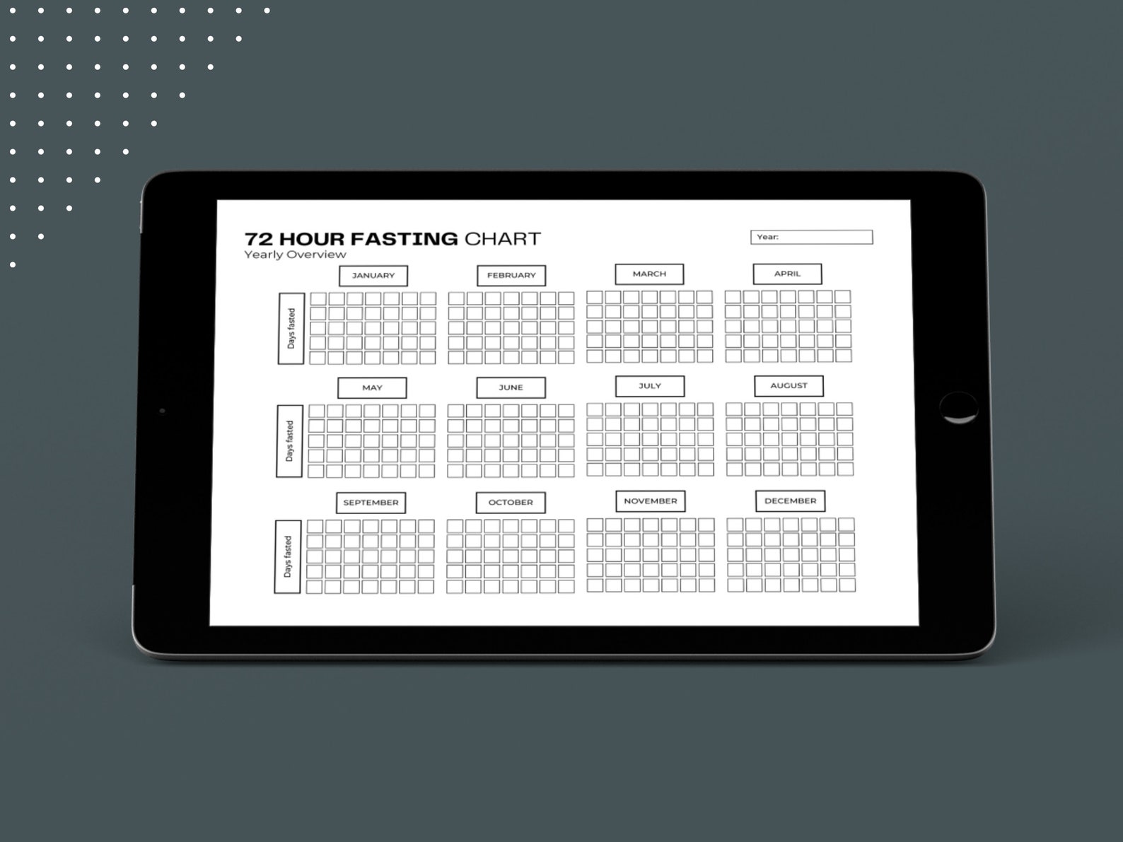 72 Hour Fasting Chart 3 Day Fasting Challenge Fillable Chart Weight ...