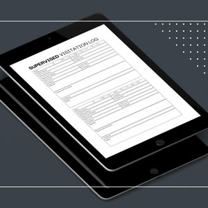 Supervised Visitation Log Printable, Child Custody Planner (fillable ...