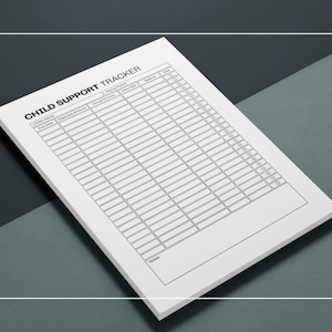 Child Support Payment Tracker Printable (fillable PDF) - Etsy