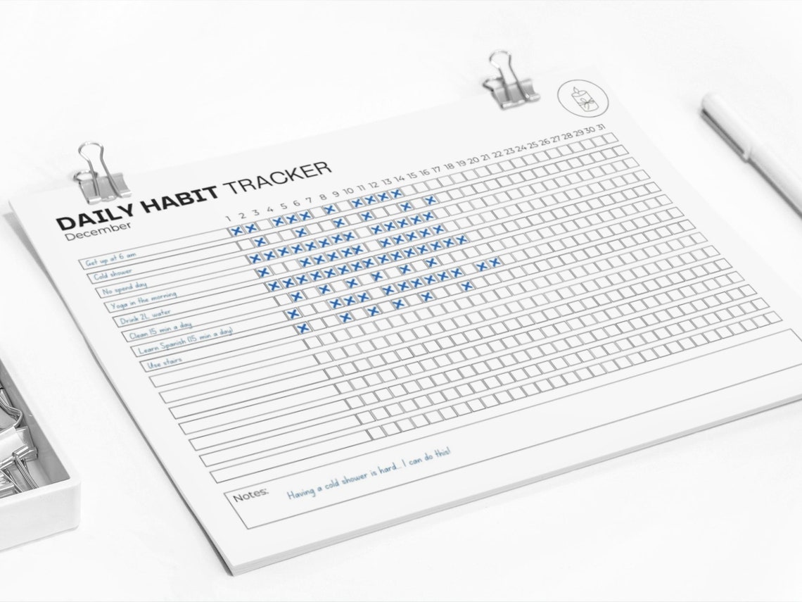 Daily Habit Tracker Daily Routine Planner Monthly Habit Tracker Habit ...