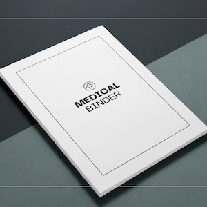 Medical Binder Printable | Chronic Illness, Emergency Info (fillable ...