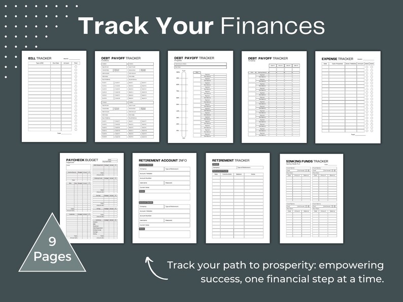 Personal Finance Planner Printable Finance Bundle Fillable PDF Money ...