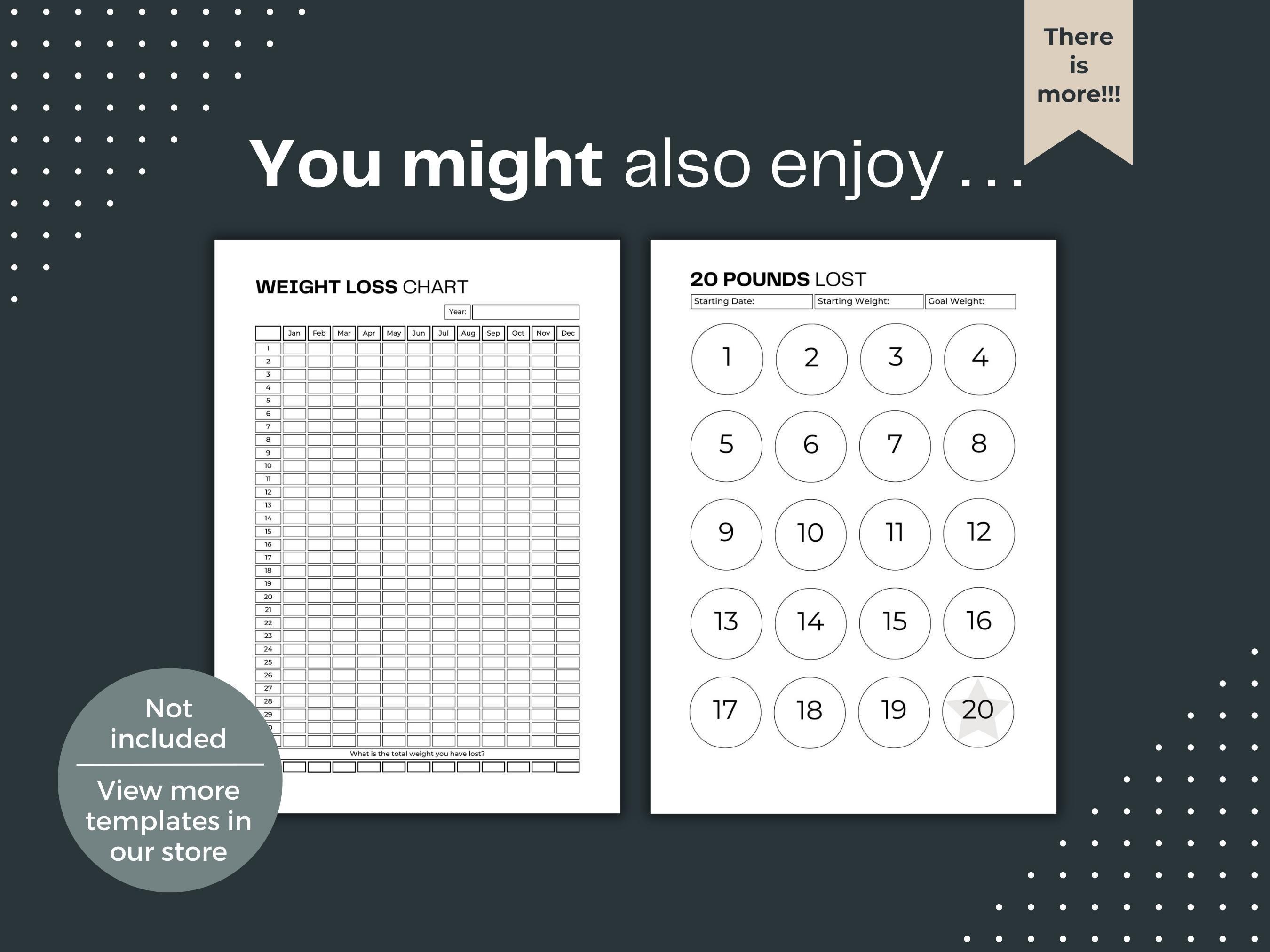 10 Pounds Lost Tracker, Weight Loss Journal (printable PDF) - Etsy