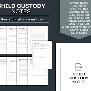 Child Custody Binder | Co-parenting Planner, Fillable PDF (a4/letter ...