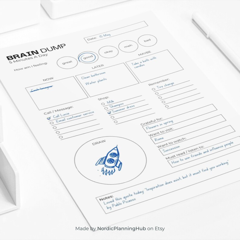 Brain Dump Printable ADHD Brain Dump to Do List Printable - Etsy