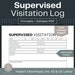 Supervised Visitation Log Printable, Child Custody Planner (fillable ...