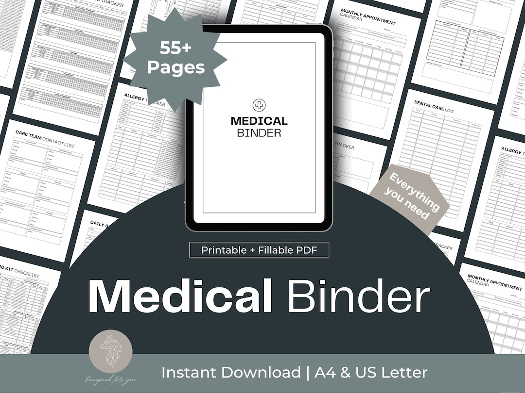 Medical Binder Printable, Emergency Binder, Medical Binder PDF, Medical ...