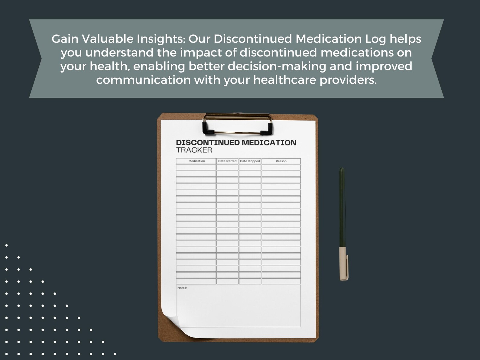 Discontinued Medication Log, Chronic Illness Tracker (fillable PDF) - Etsy