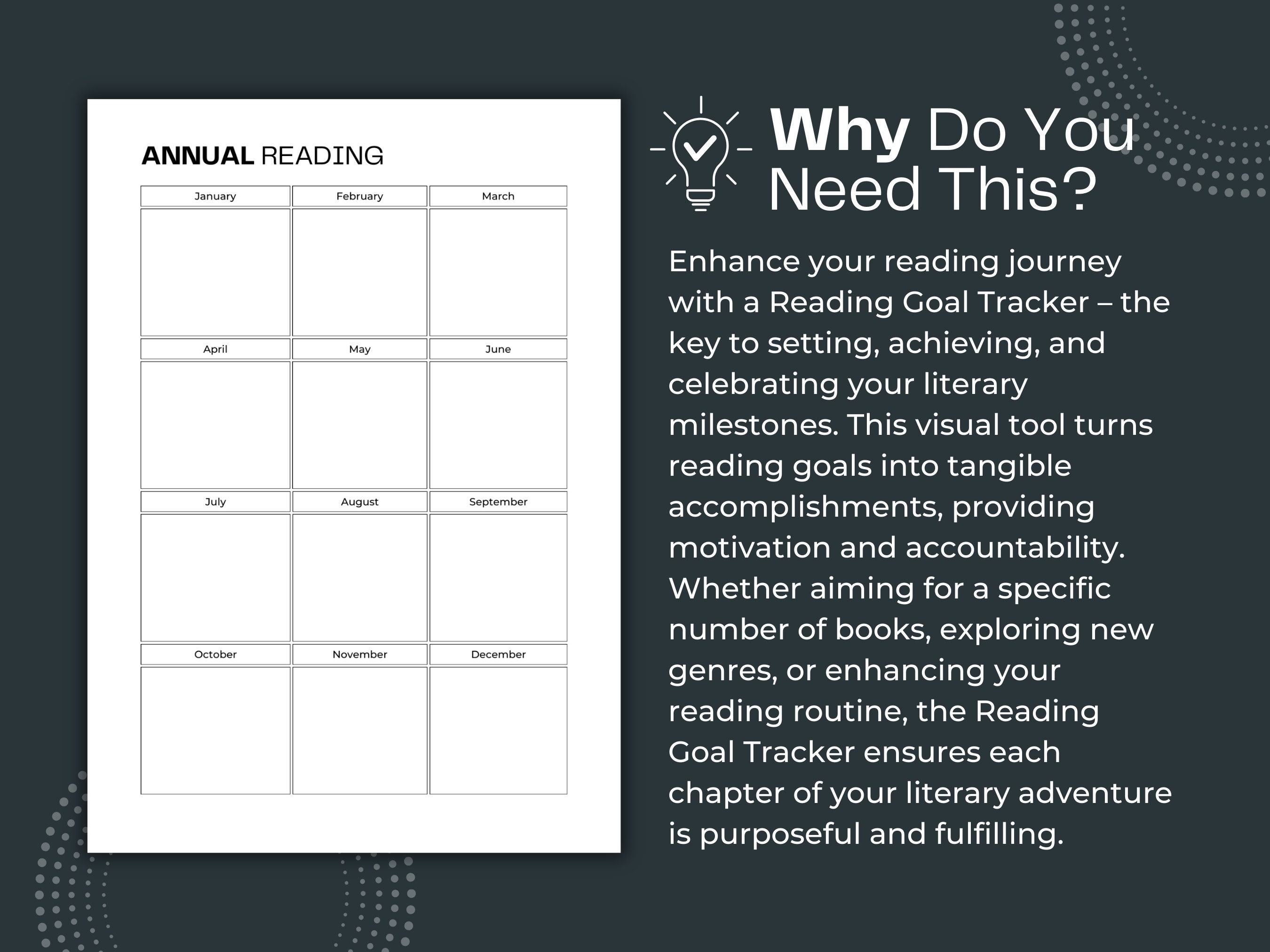 Reading Goal Printable, Reading Goals, Reading Goal Tracker, Book ...