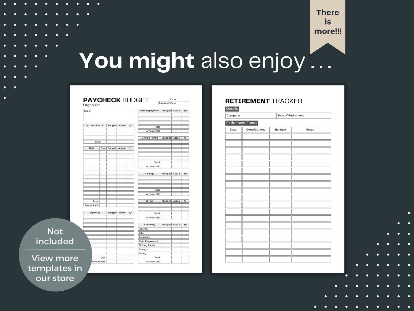 Income Sheet Printable Paycheck Budget Tracker Fillable PDF Savings ...