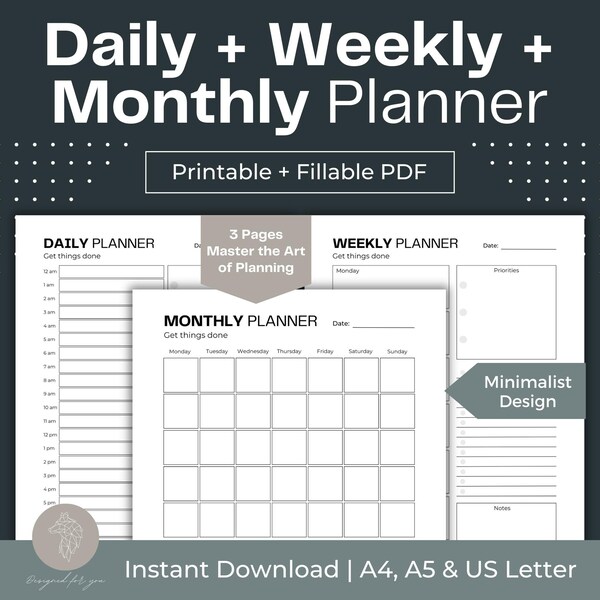 Daily Planner - Etsy
