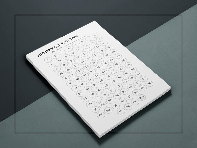 Countdown Printable Tracker 100 60 30 Day Countdown to Retirement ...