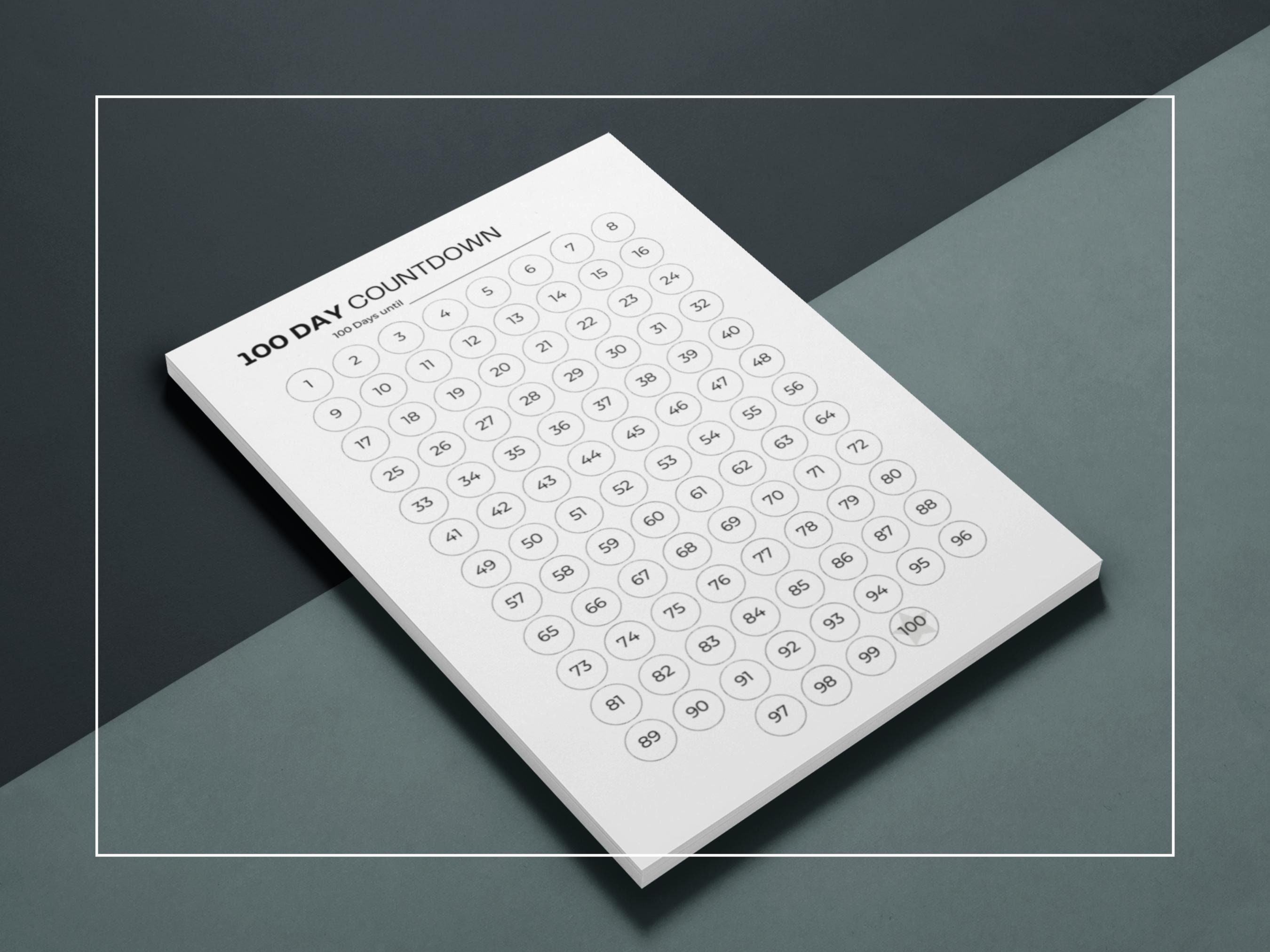 Countdown Printable Tracker 100 60 30 Day Countdown to Retirement ...