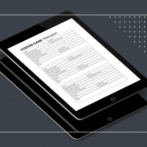 Vision Care Tracker Printable Eye Care Log Fillable PDF for Your ...