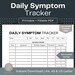 Printable Daily Symptom Tracker Fillable PDF Chronic Illness Tracker ...