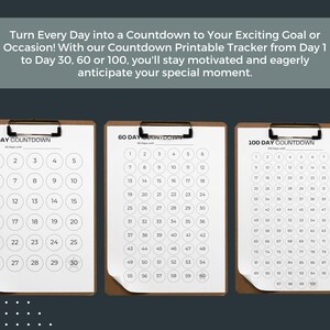 Countdown Printable Tracker 100 60 30 Day Countdown to Retirement ...