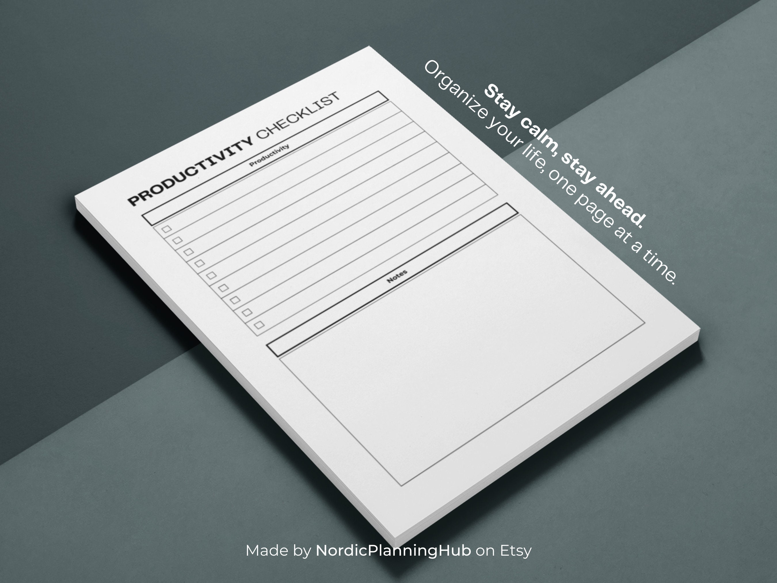 Productivity Checklist Printable Minimalist to Do List Checklist ...