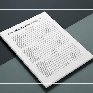 Chronic Illness Tracker Printable for Your Medical Binder Fillable PDF ...