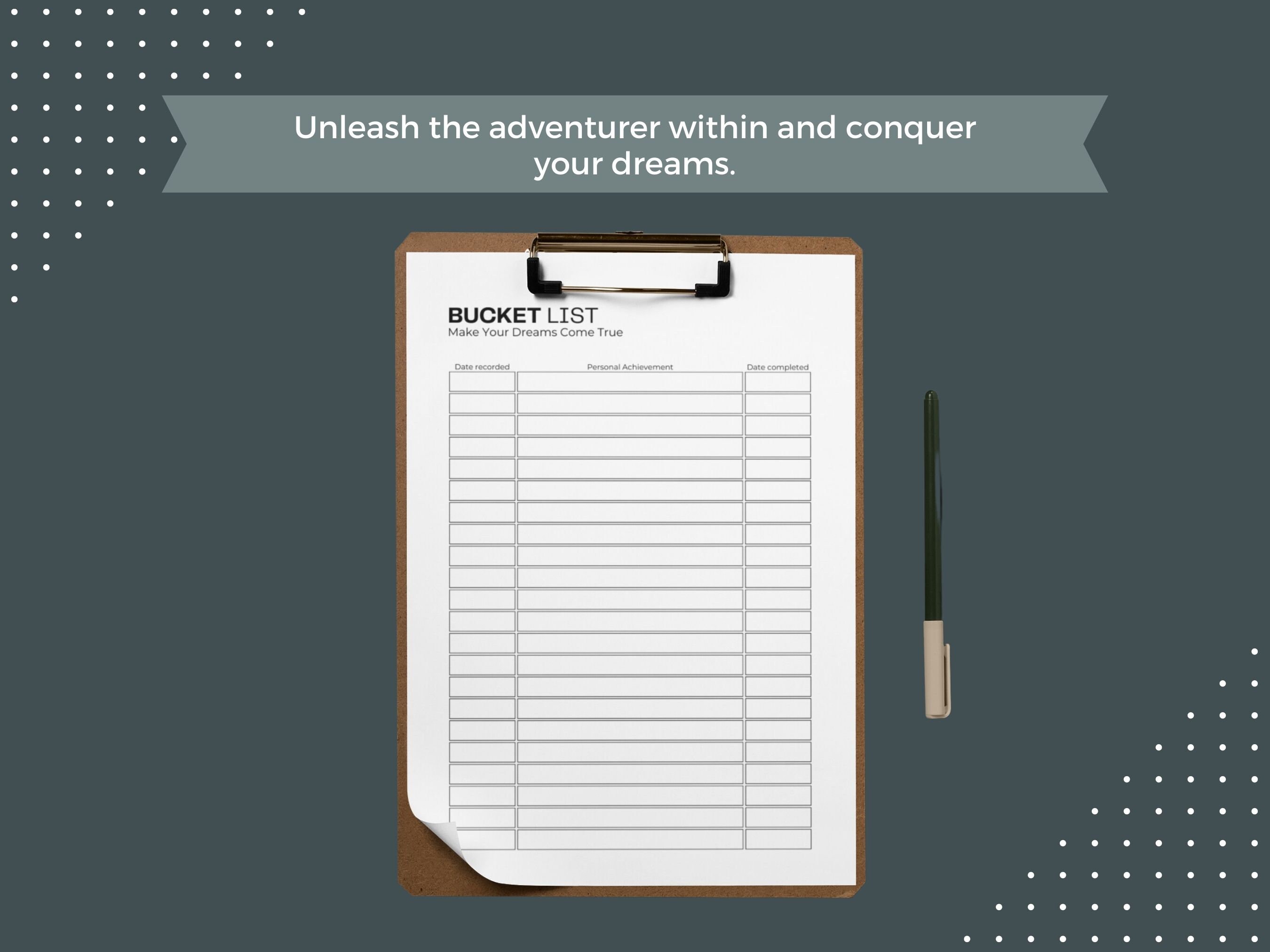 Printable Bucket List Template Travel Bucket List Fillable PDF Life ...