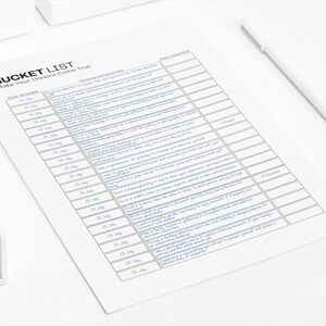 Printable Bucket List Template Travel Bucket List Fillable PDF Life ...