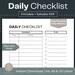 Daily Checklist Printable Checklist Minimal to Do List Fillable PDF ...