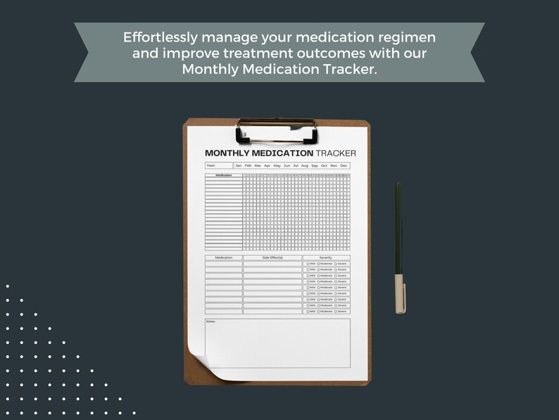 Printable Medication Tracker Fillable PDF Chronic Illness Tracker for ...
