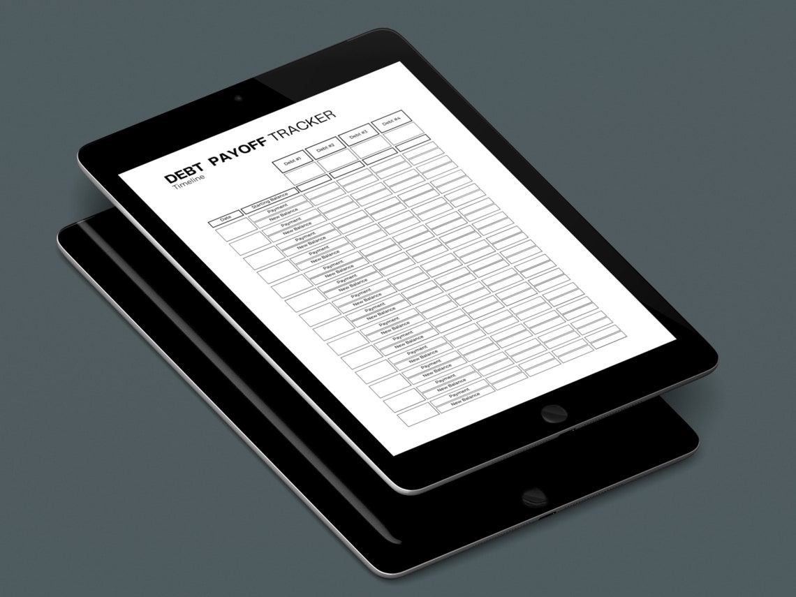 Debt Payoff Tracker Printable Debt Payment Tracker Fillable PDF ...