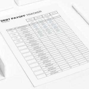 Debt Payoff Tracker Printable Debt Payment Tracker Fillable PDF ...