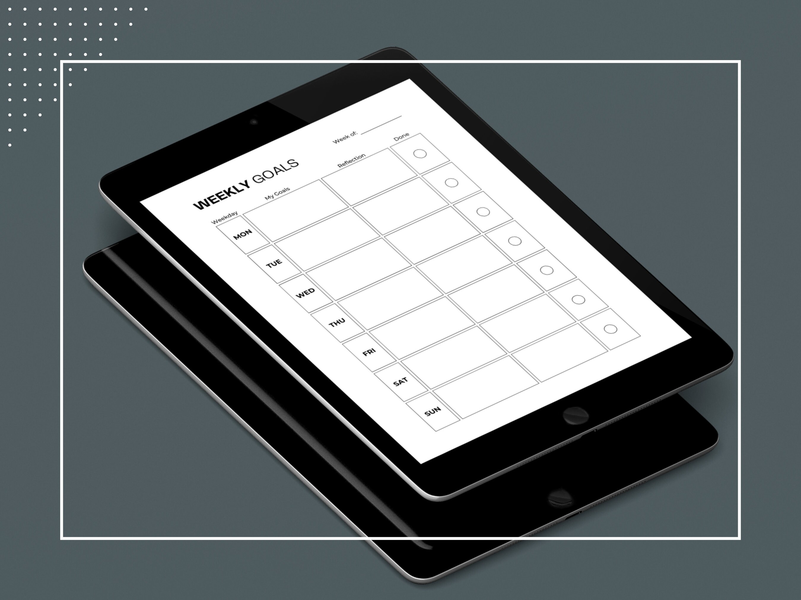 Weekly Goal Tracker Weekly Goals Template Weekly Goal Planner Habit ...