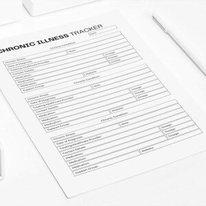 Chronic Illness Tracker Printable for Your Medical Binder Fillable PDF ...