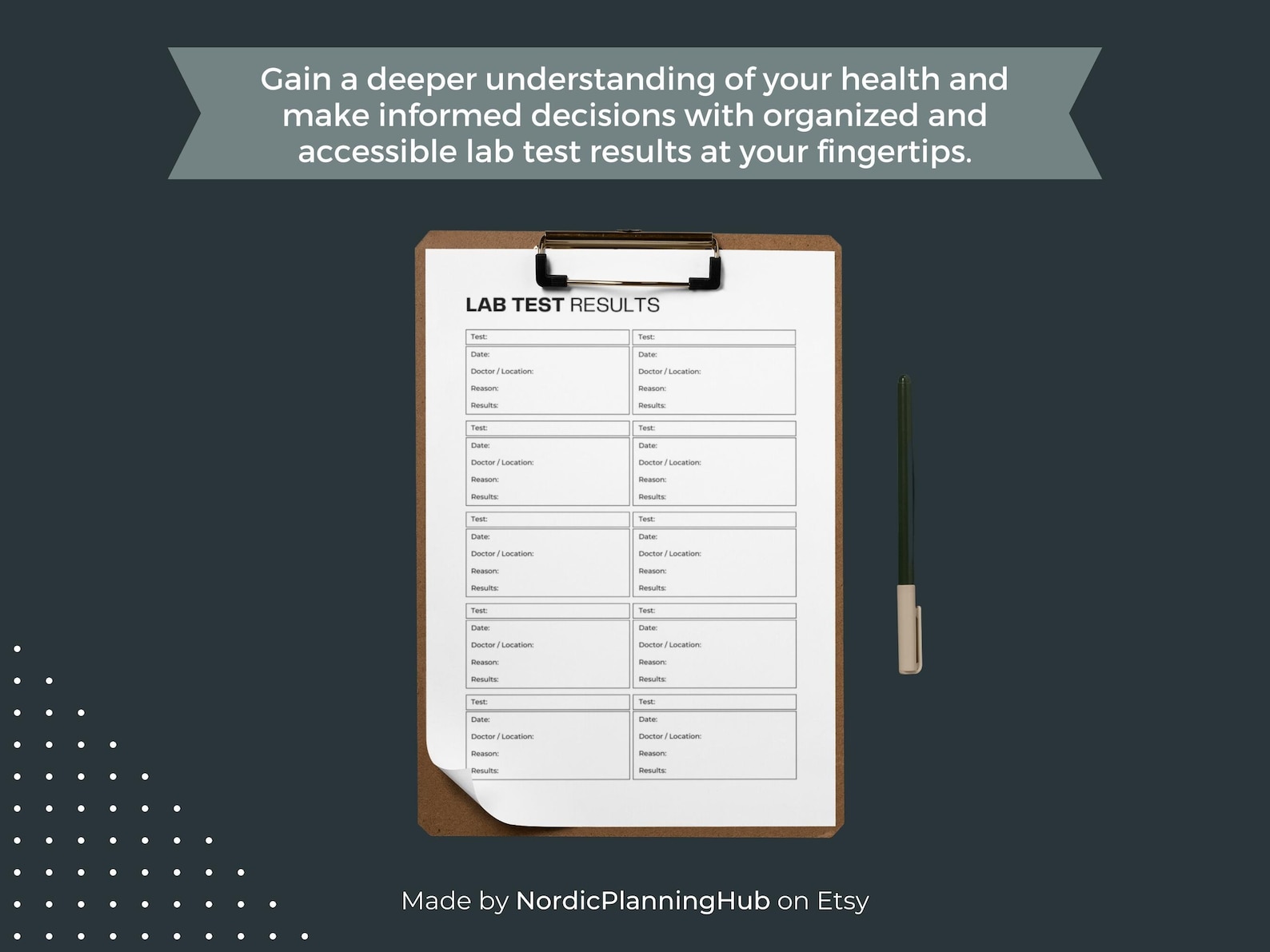 Lab Test Results Printable for Your Medical Binder Fillable PDF Lab ...