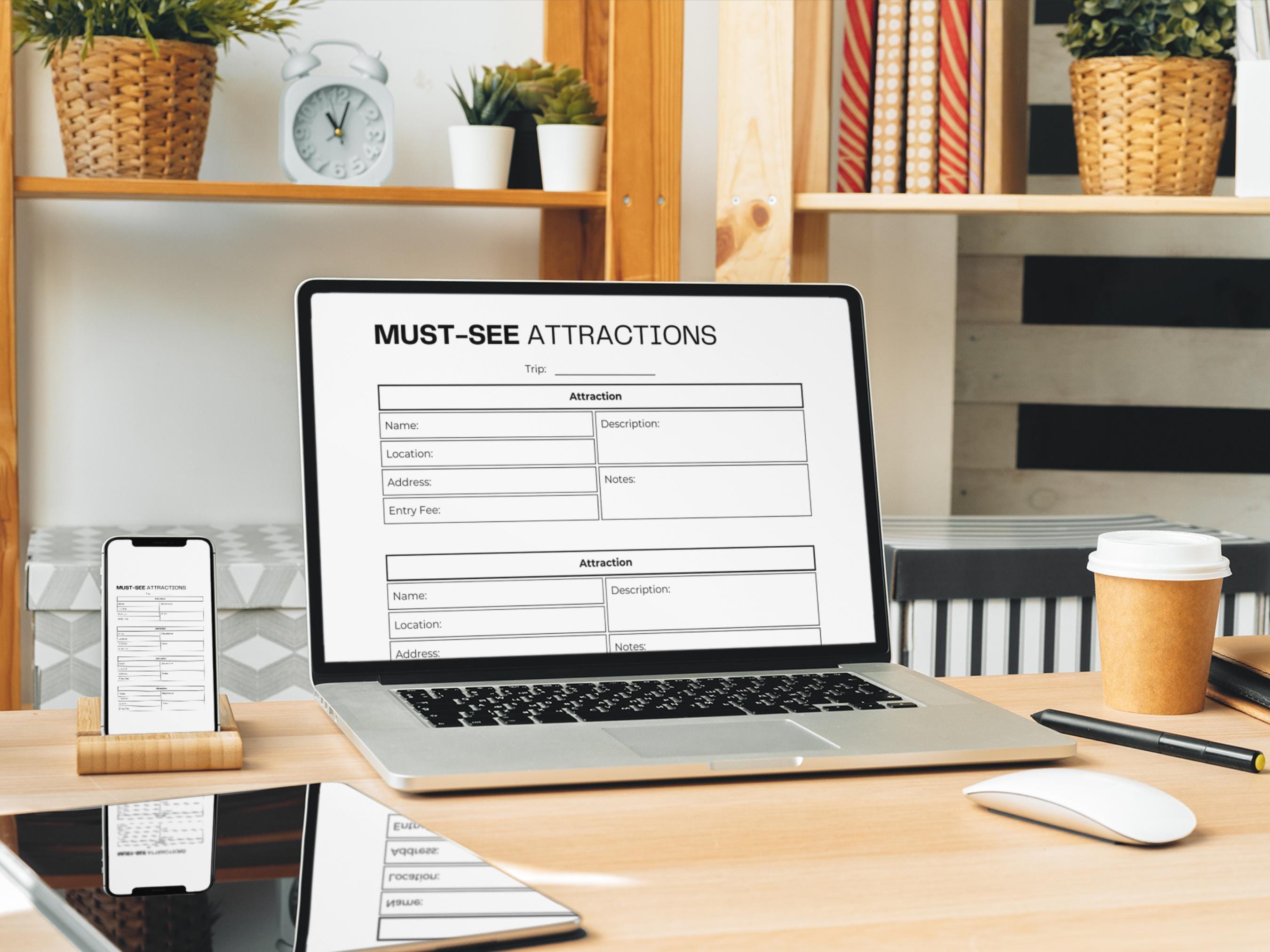 Must-see Attractions Printable PDF, Travel Templates, Travel Itinerary ...