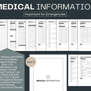 Emergency Binder Printable Fillable PDF Household Organization Binder ...