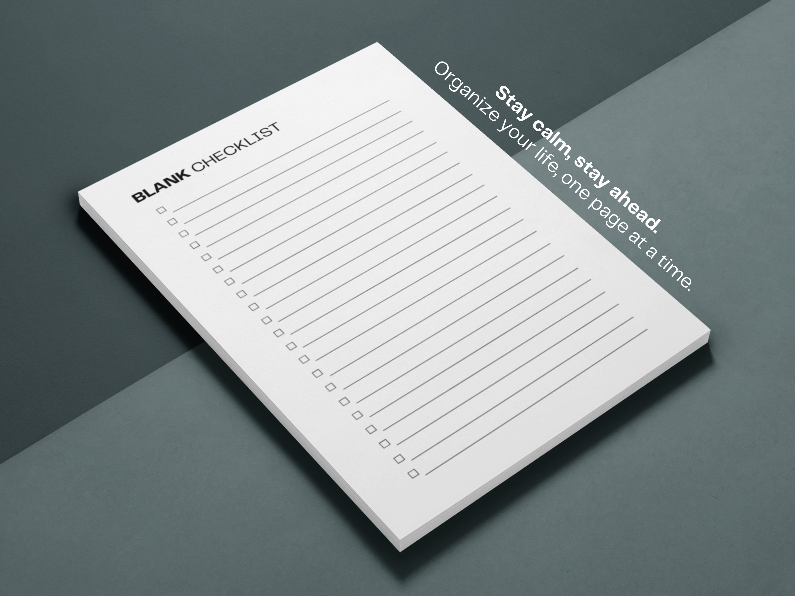 Blank Checklist Minimalist to Do List Printable Checklist Template ...