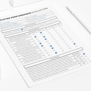 Employee Performance Evaluation Template (printable, Fillable PDF) - Etsy