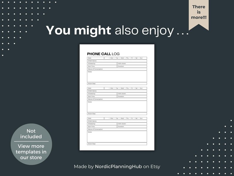 Visitation Log Printable Child Custody Planner Fillable PDF Co ...