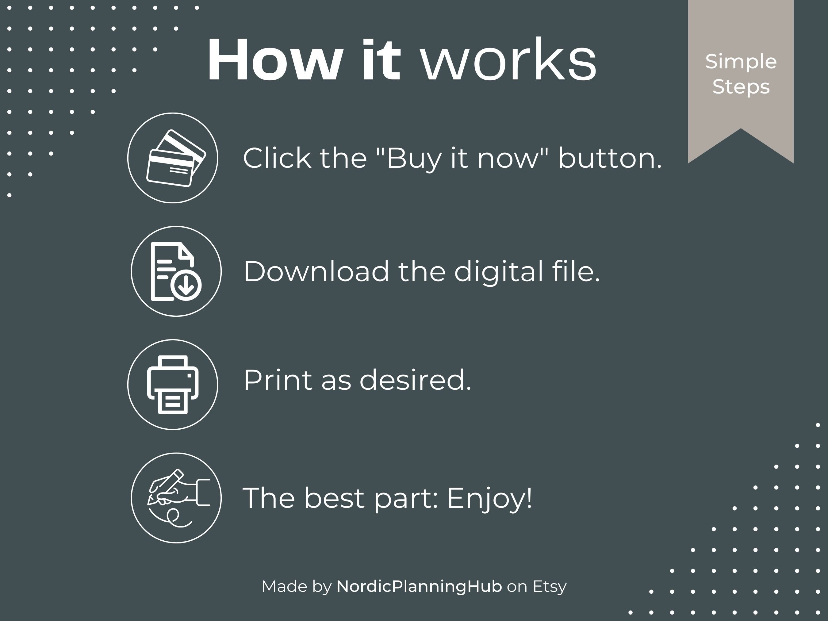 Simple Vision Board Printable Vision Board Fillable PDF Vision Board ...