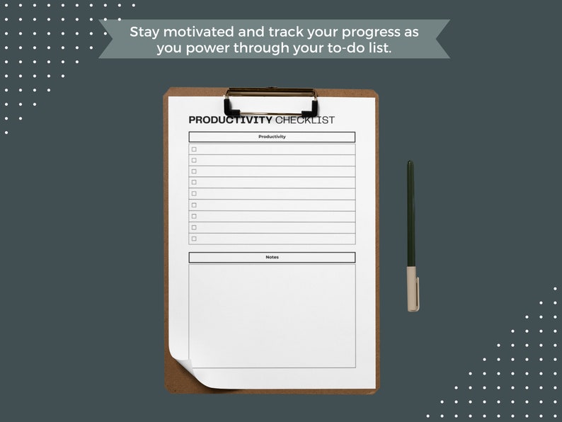 Productivity Checklist Printable Minimalist to Do List Checklist ...