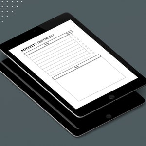 Activity Checklist Printable Simple Checklist Fillable PDF Daily to Do ...