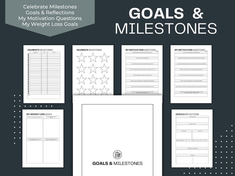 Weight Loss Journal Printable Weight Loss Planner Pages Weight Loss ...