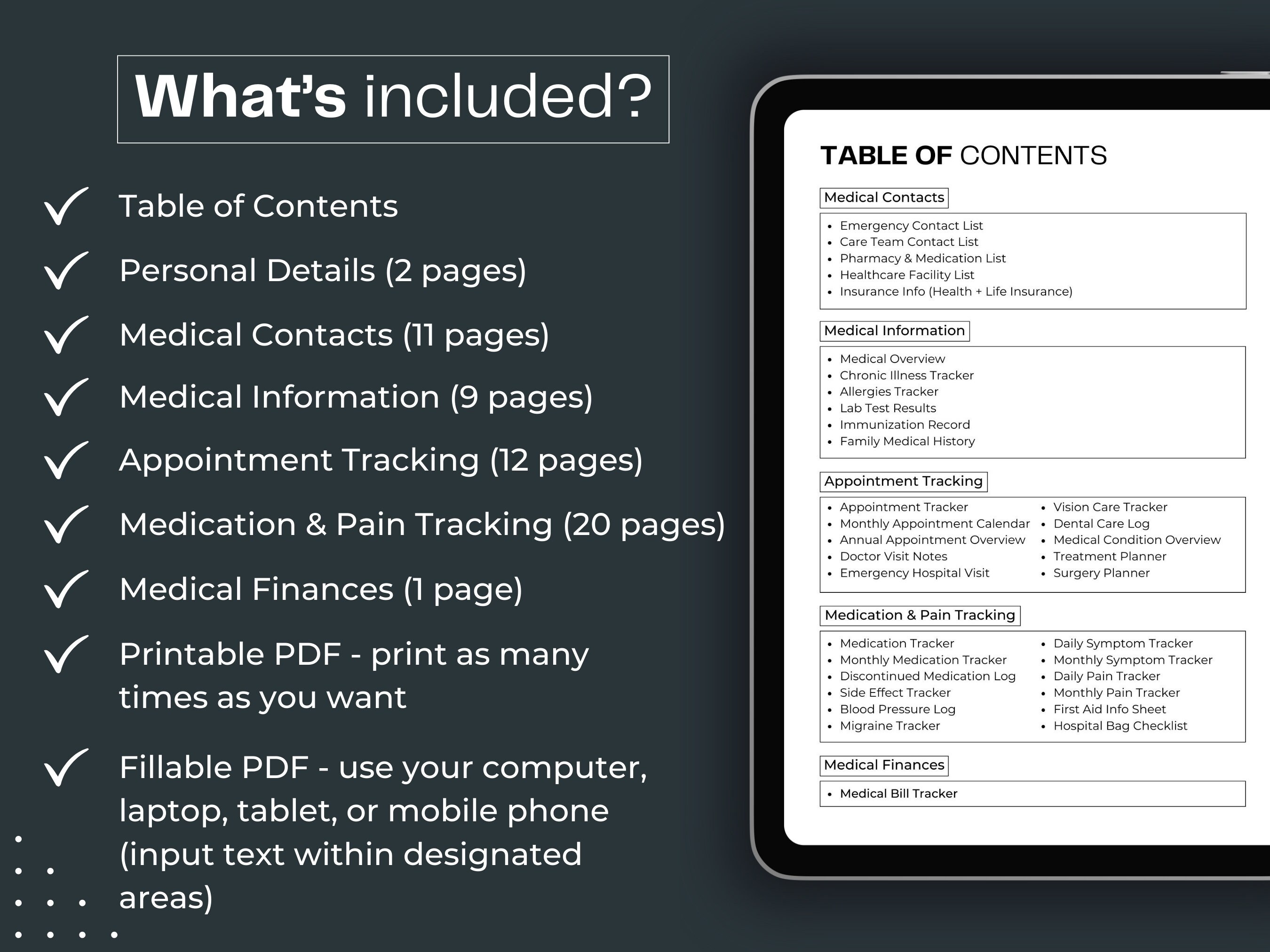 Medical Binder Printable, Emergency Binder, Medical Binder PDF, Medical Binder Chronic Illness ...