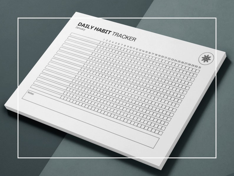 Daily Habit Tracker Daily Routine Planner Monthly Habit - Etsy