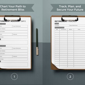 Retirement Tracker Printable Retirement Planner Fillable PDF Financial ...